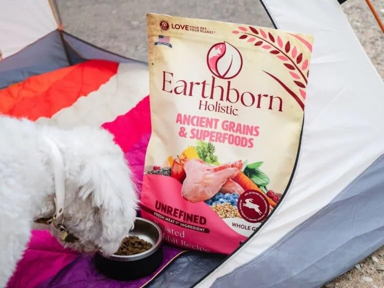 Earthborn Holistic Unrefined Roasted Rabbit with Ancient Grains & Superfoods Dry Food for Dogs & Puppies (4 lb. Bag)