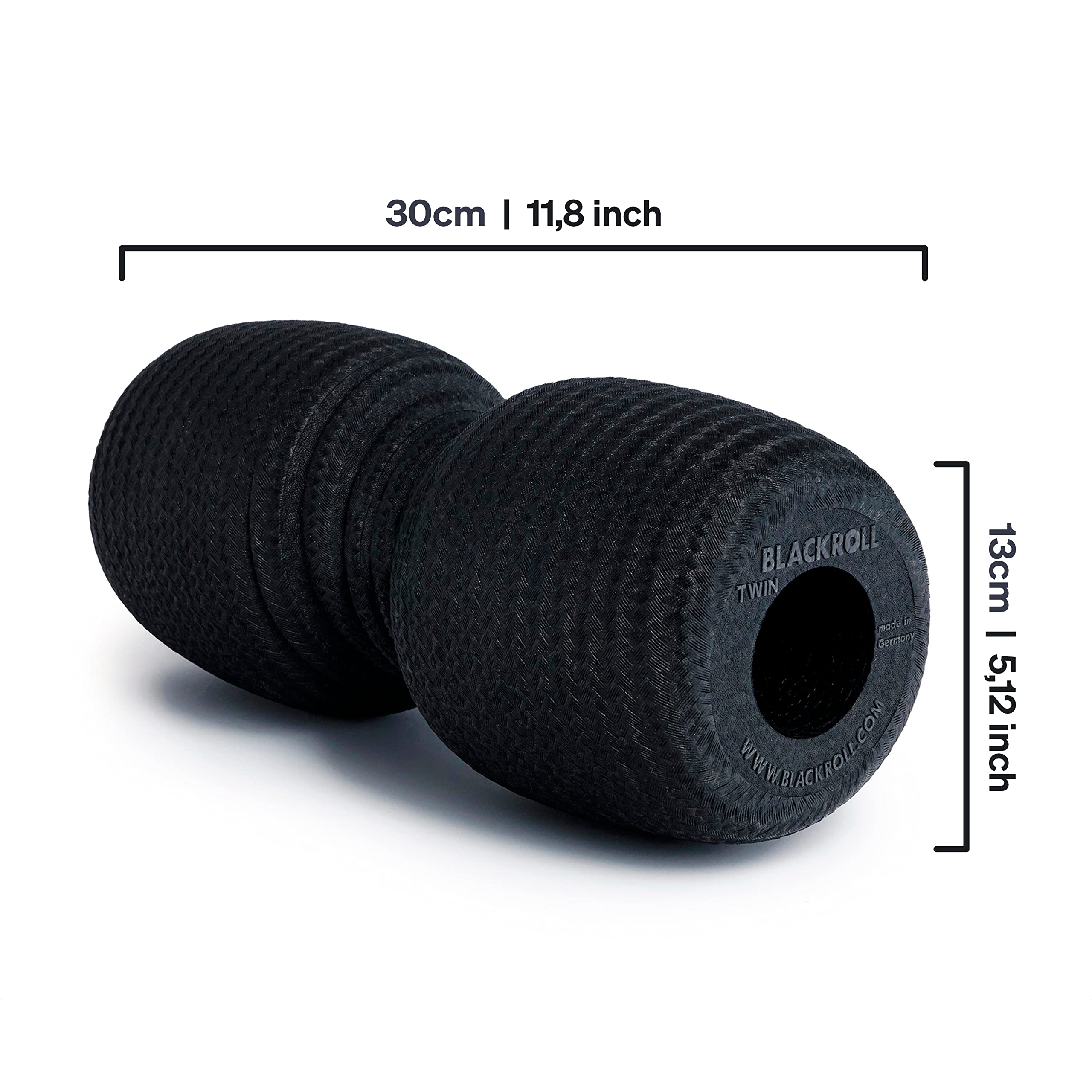 BLACKROLL - TWIN Foam Roller, Versatile Combination for Targeted Massage and Relief, Deep Tissue Massager for Back, Neck, and Muscle Recovery