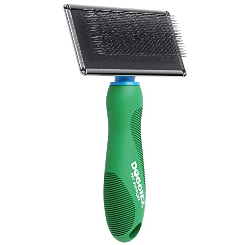 Doggiez Pet Supplies - Large Slicker Brush for Dogs & Cats - Grooming Dog Brush for Shedding Hair, Fur - Comb for Grooming Long Haired & Short Haired Dogs - Cat Brush - Goldendoodles Deshedding Tool