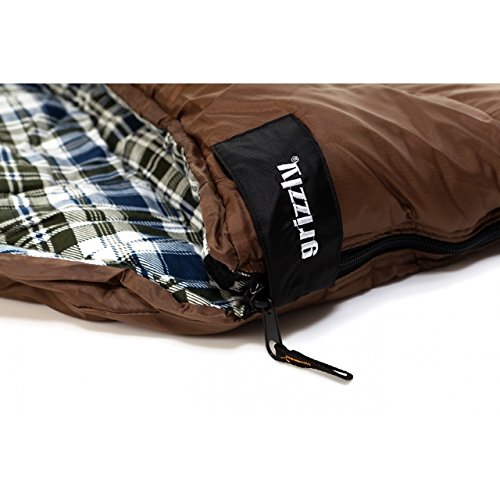 Blackpine Sports 2 Person +25 Degree Rip Stop Sleeping Bag (Tan)
