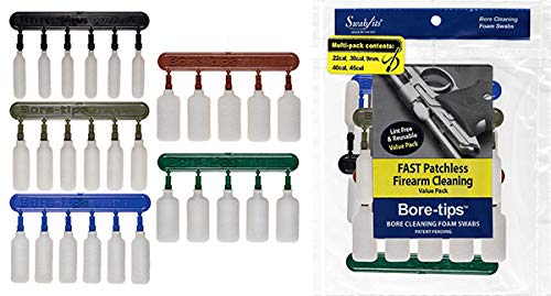 BORE-TIPS (Special Pack) Multi-Size Gun Cleaning Value-Pack for .22cal .30cal .357cal .40cal .45cal by Swab-itsĀ®: Made in The USA