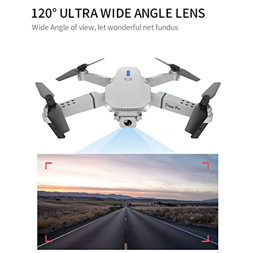MIANHT Headless Mode One Key Start Drone with Dual 1080p HD FPV Camera Remote Control Toys Gifts for Boys Girls with Altitude Hold (White)