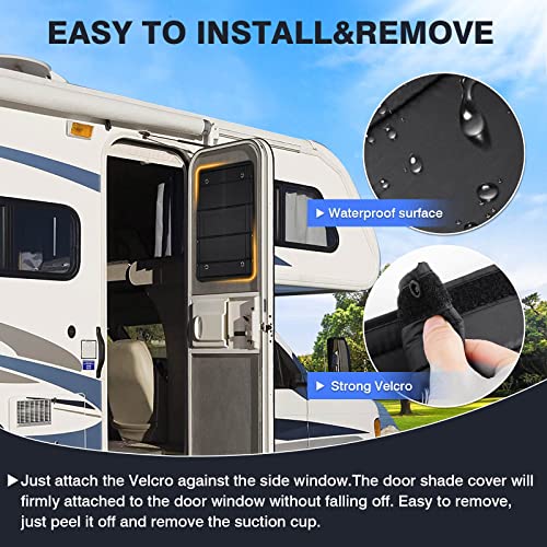 KUST Compatible with RV Door Sunshade Foldable Side Door Window Shade Cover Privacy Camping Travelāfor Most RV Interior Door 15.74 x 24.8