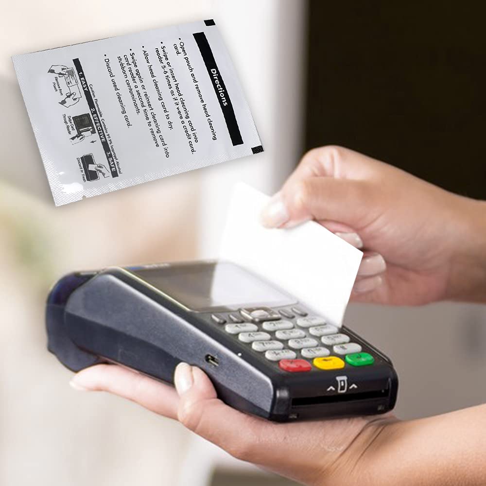 GUTANWU CR80 Cleaning Cards, Dual Side Card Reader Cleaner, POS Swipe Terminal Cleaning Cards (10pcs)