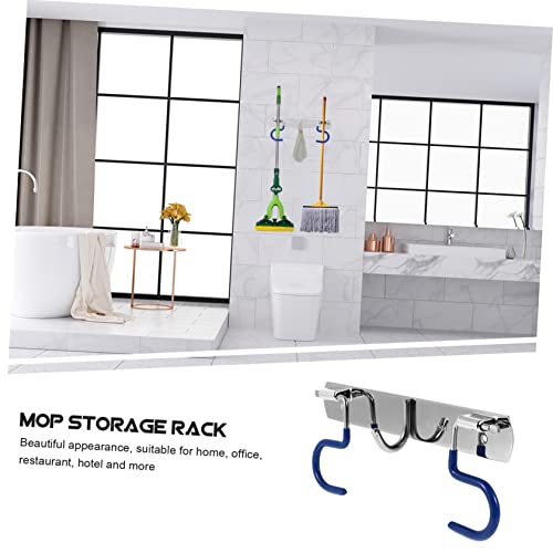 CUBTOL 2pcs Mop Holder Wall Mounted Hooks Wall Hanging Hooks Metal s Hooks Broom Holder Wall Mount Utensil Hanging Rack Mops Rakes Holder Mop Steel S-Type Hook Mop S-Type Hook Holder Tool