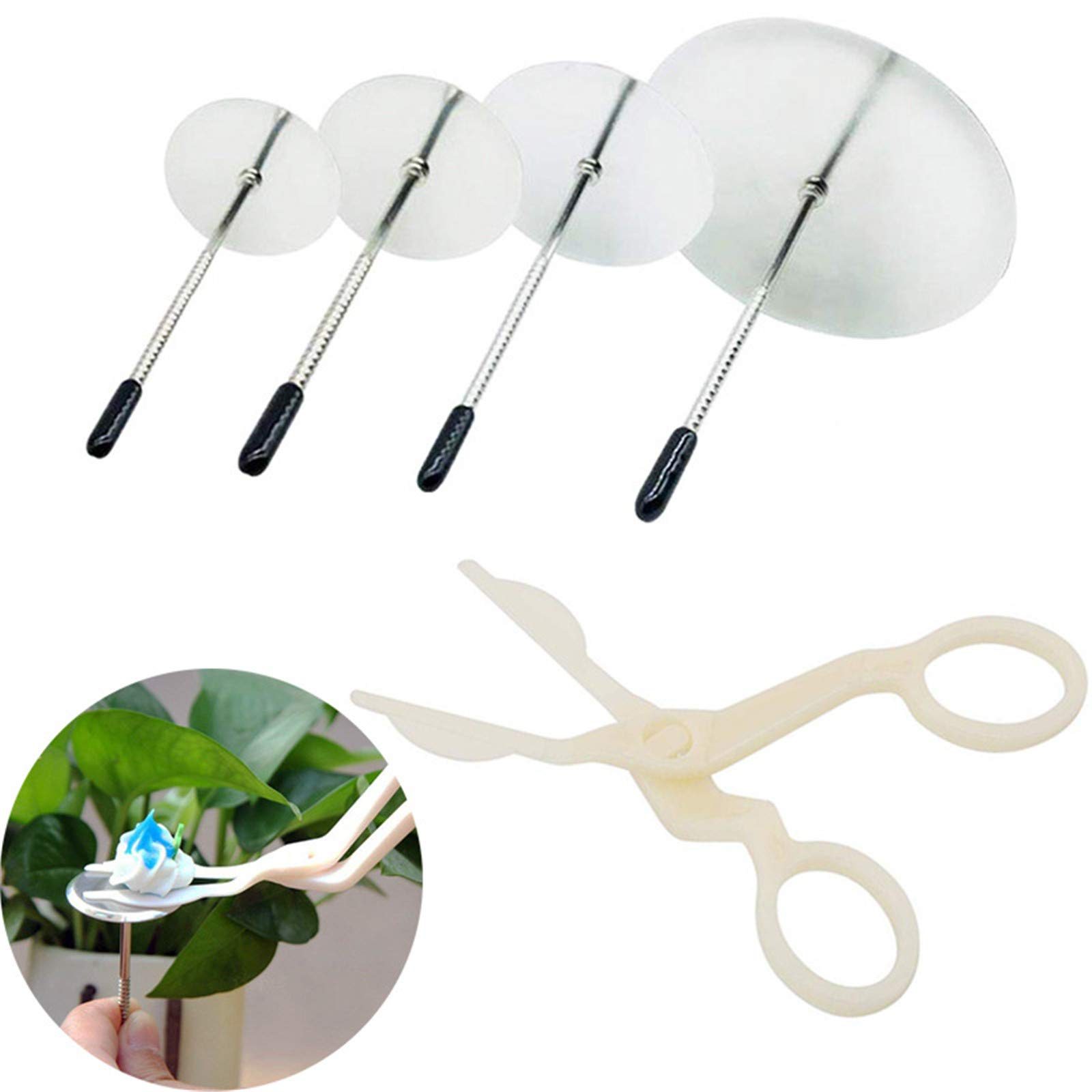 Cake Decorating Tool Kit, 7pcs Stainless Steel Icing Piping Nozzle Tips, 4pcs Cake Flower Nail and 1 Flower Lifters for Cake Fondant Cupcake