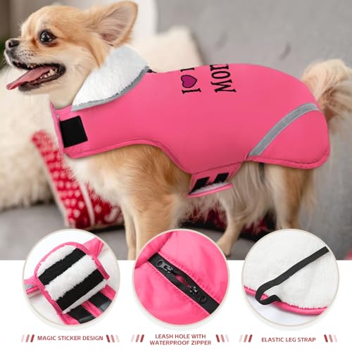 Doglay Cute Dog Coat, Warm Dog Winter Jacket Reflective Waterproof Dog Winter Coat with Thicken Fleece, Puppy Coat for Small Medium Large Dogs.