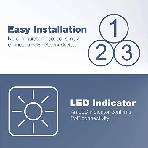 TRENDnet Gigabit Power Over Ethernet Injector, TPE-113GI (Version 3.0R), Full Duplex Gigabit Speeds, Connect Devices Up to 100m (328 ft), Wall Mount, Connect Network Devices Up to 100M (328 ft.)