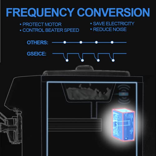 GSEICE Commercial Ice Cream Maker Machine, 10 Inch LCD Touch Screen Dual System Independent Operation, 6.8 to 8.4 Gal/H Soft Serve Ice Cream Machine With Pre-cooling Frequency Conversion