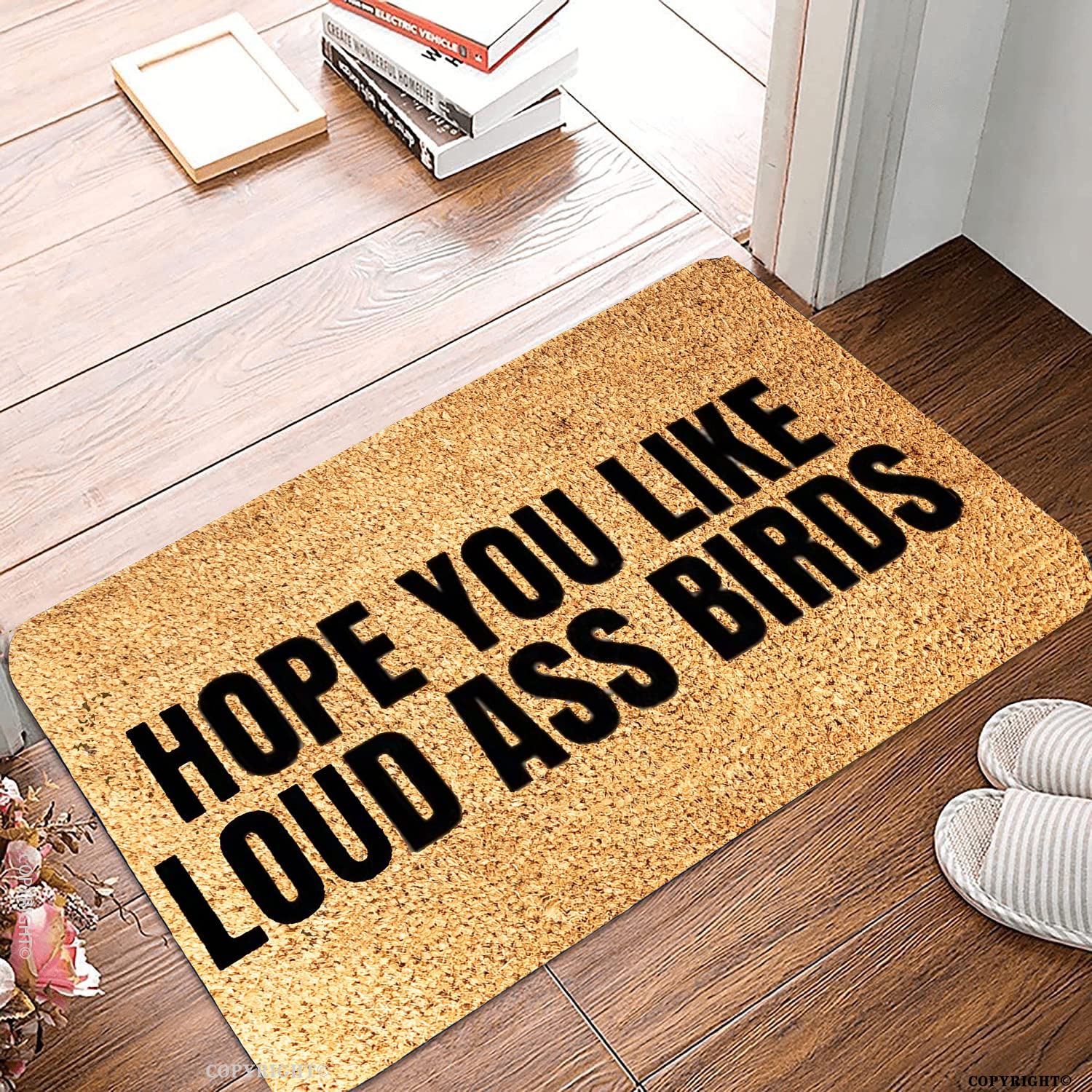 Welcome Door Mats Hope You Like Loud Ass Birds Greeting Front Porch Rugs Indoor Non Slip Door Mats Entrance Patio Carpet Rugs Floor Mat for Home Bathroom Kitchen Decor 17x30 Inch