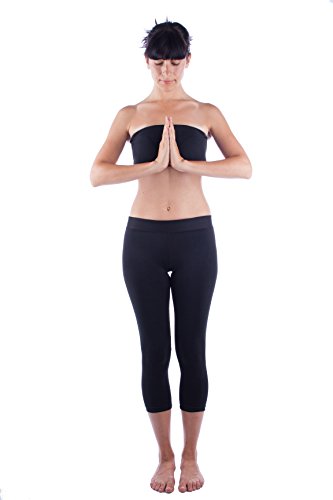 Black Strapless Yoga Sports Bra Bandeau Black L