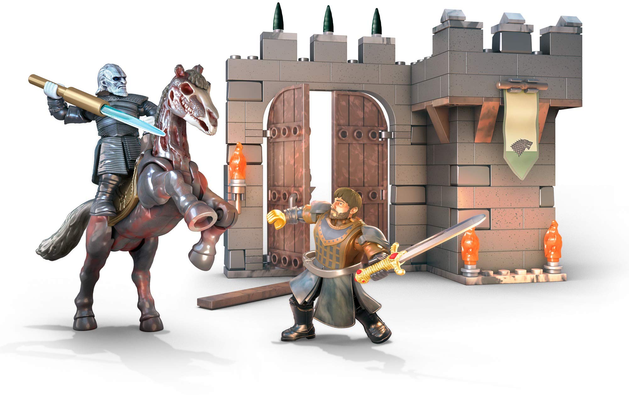 Mega Construx Game of Thrones Winterfell Defense Construction Set with Character Figures, Building Toys for Collectors (185 Pieces)