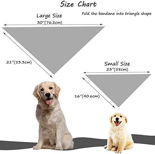 DOGWONG Dog Bandana Cotton Washable Soft Dog Bibs Scarf, Adjustable Kerchief Square Dog Bandanas for Small Large Dogs