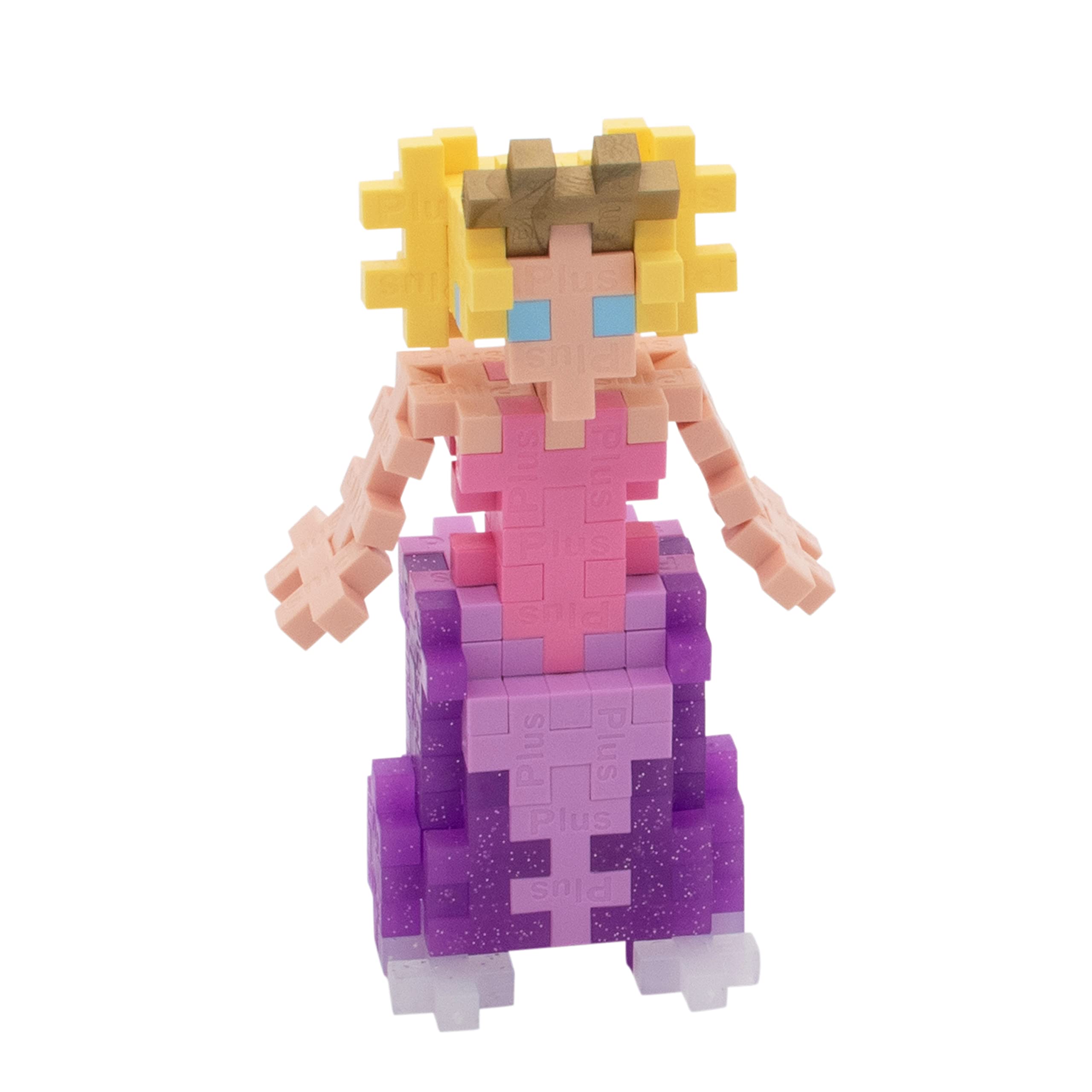 Plus Plus 3D Figure Building Block Set, Fun Stem Toys for Kids, 70 Interlocking Pieces - Princess Mini Maker Tube