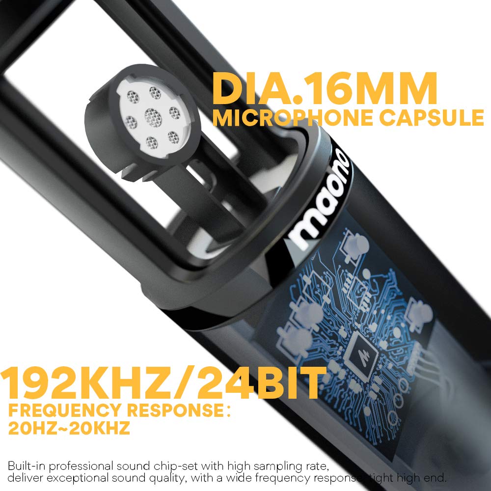 MAONO Podcast Microphone 192KHZ/24BIT AU-PM420 Metal USB Condenser Cardioid PC Mic with Professional Sound Chipset for Gaming, Streaming, YouTube, Voice Over, Studio/Home Recording