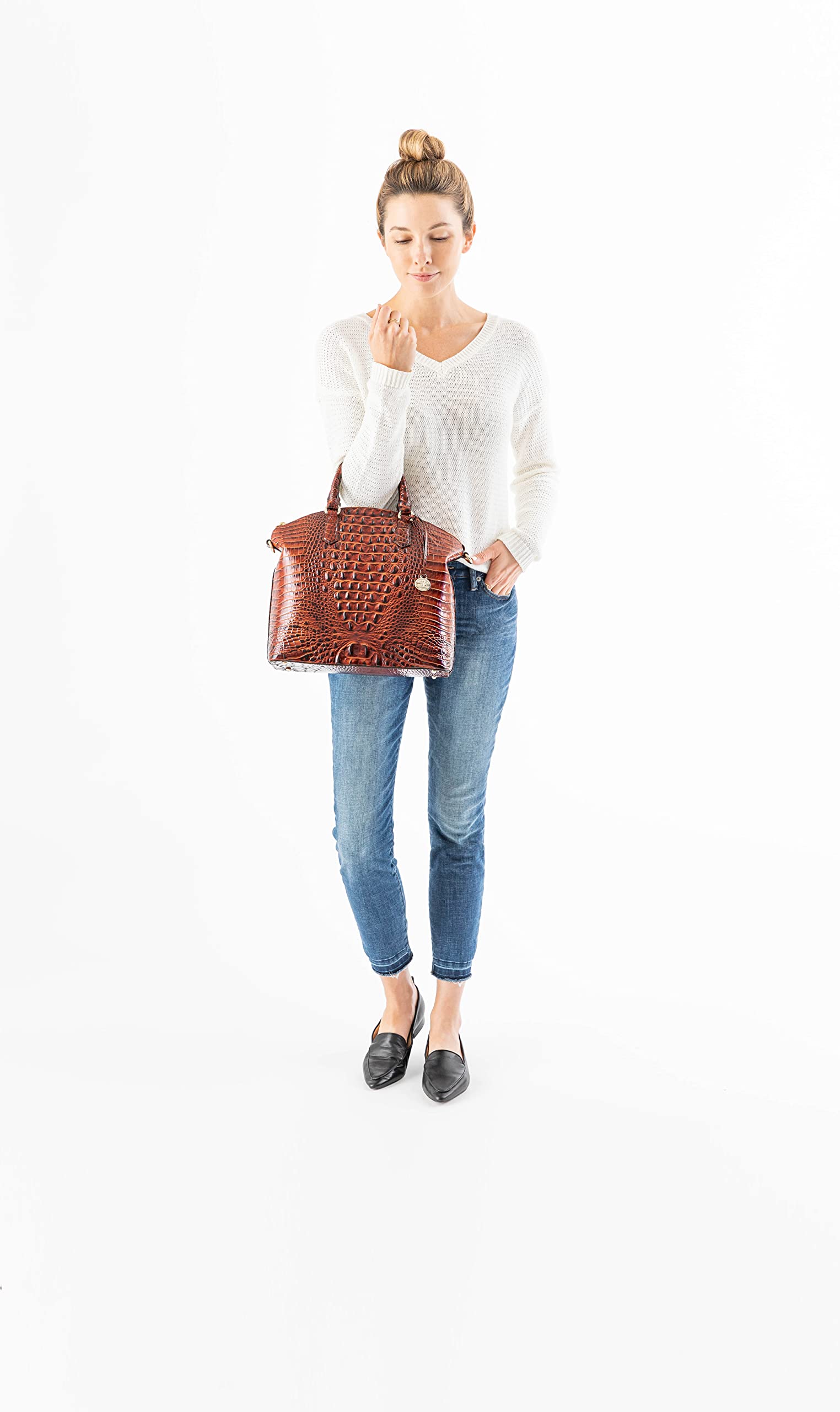 BRAHMIN Ruby Ombre Melbourne Large Duxbury Satchel