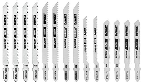 DEWALT Jigsaw Blades Set with Case, T-Shank, 14-Piece (DW3742C)