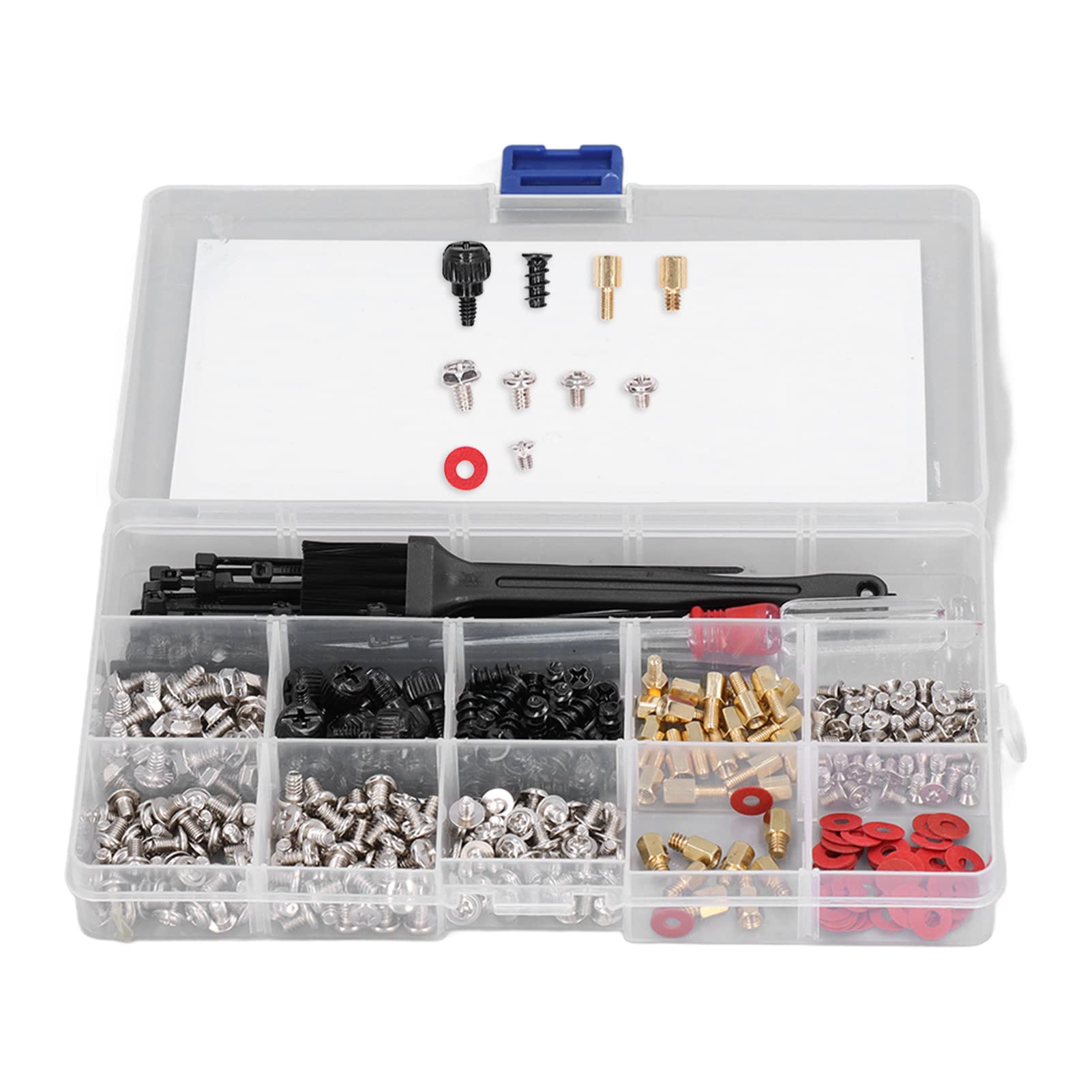 Computer Screw Parts, Long time antirust Computer Screw kit Made of Brass Steel Fiber Paper for Installation