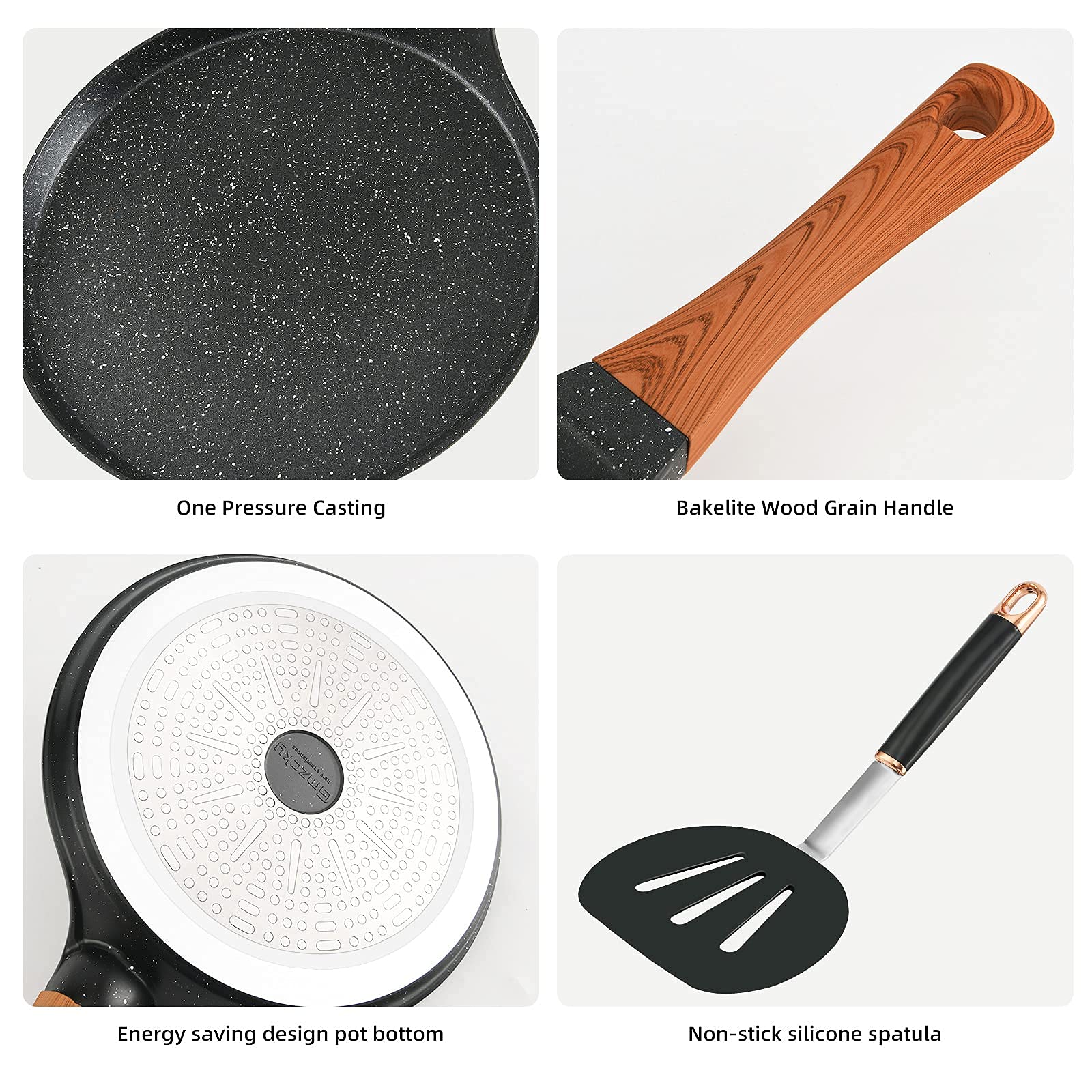 Gmzcky 11 Inch Non-stick Crepe Pans, Die-cast Auluminium Pancake Griddle Pan,Perfect For Making Tortillas, Pancakes, Omelette Pan of Large Size,Induction Compatible,PFOA Free. …