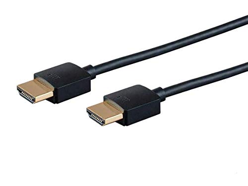 Monoprice Certified Premium HDMI Cable - 3 Feet - Black (3 Pack) 4K@60Hz HDR 18Gbps 36AWG YUV 4:4:4 - Ultra Slim Series