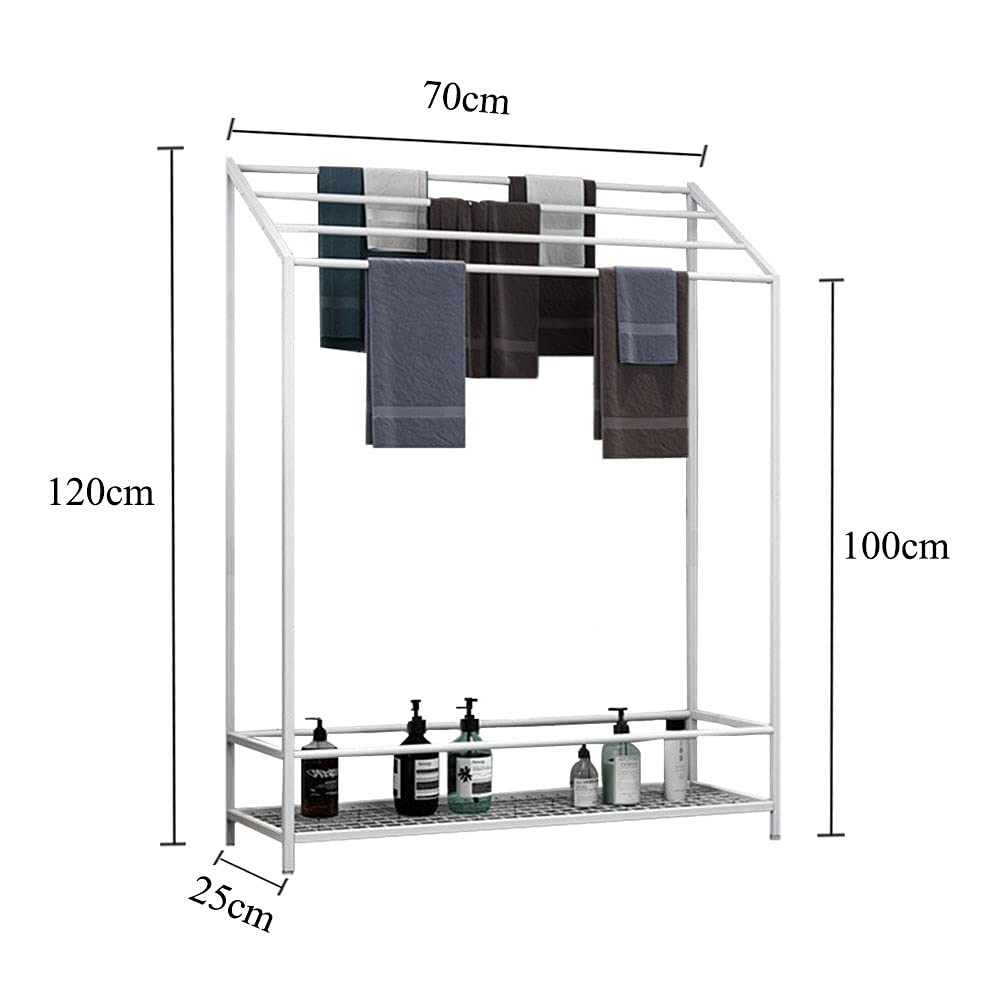 GJQGYY Floor Standing Towel Rack Gold/Black/White, Freestanding 4-Bar Towel Holder with Stainless Steel Towel Bars,Space Save for Hand Towels, Washcloths