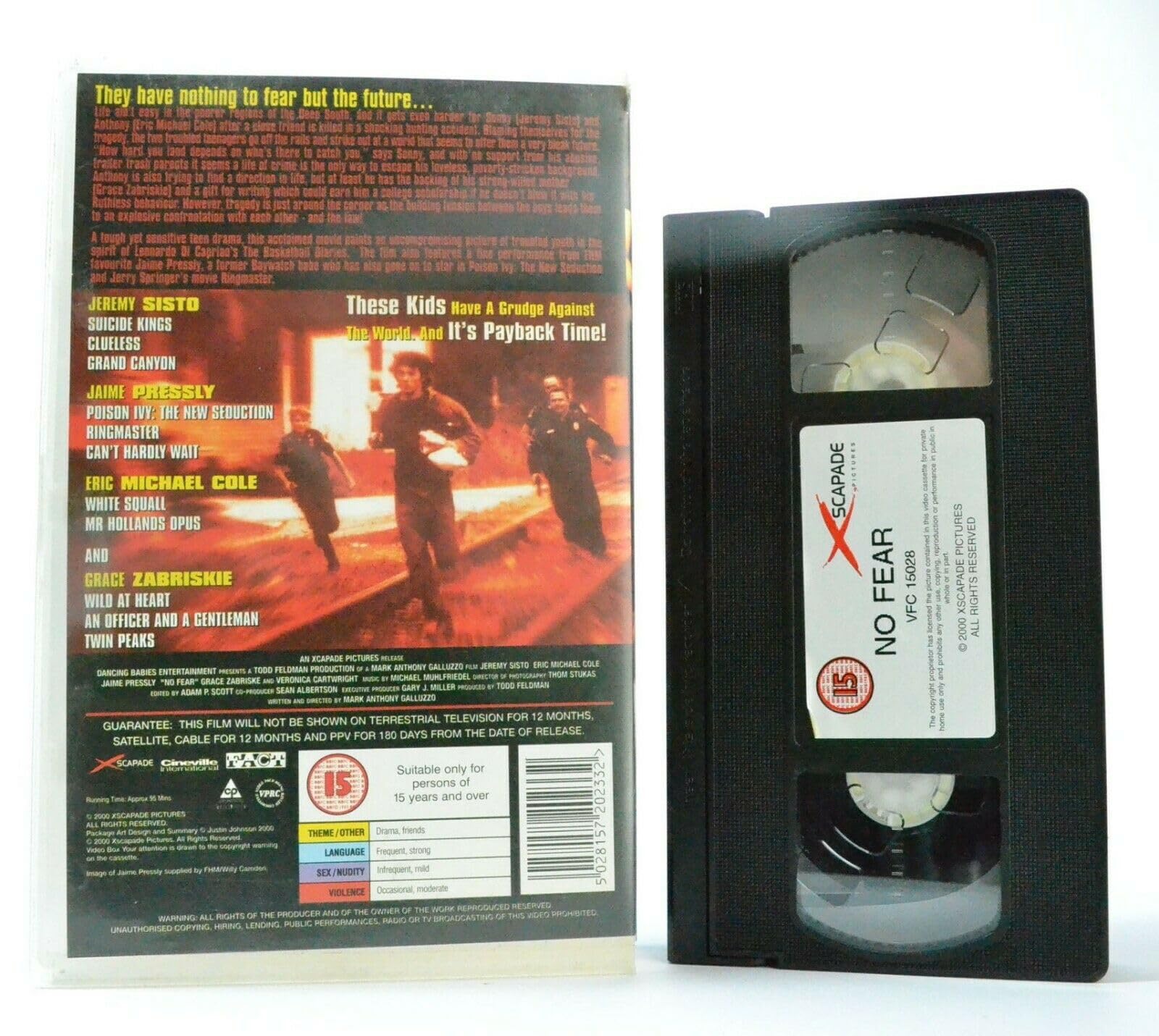No Fear: Teen Drama (2000) - Large Box - Jaime Pressly/Jeremy Sisto - Pal VHS