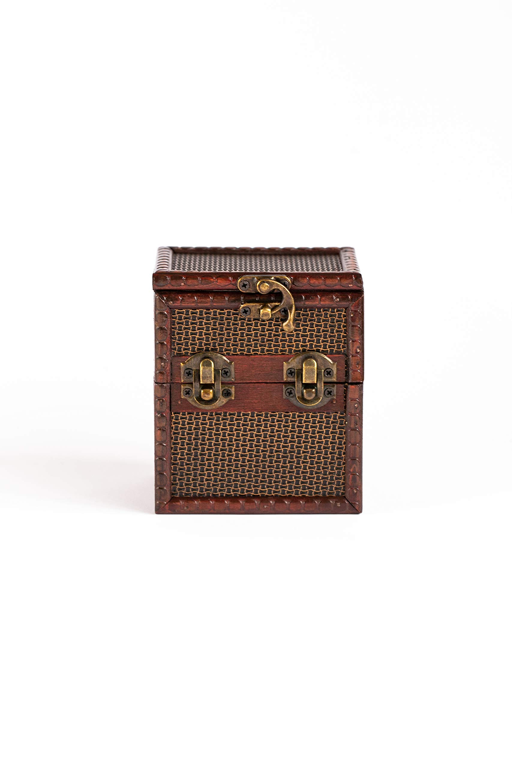 KakapopoTCG Elven Vault (Chainmail) Wood Deck and Counter Box Protector Sleeve Storage Trading Cards TCG MTG Magic FaB YGO EDH Commander Box FaB TCG PTCG Dice Box DnD Spell Box