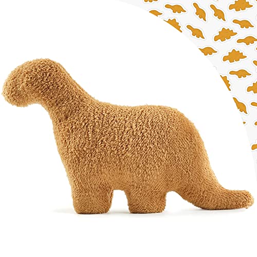 LANARP Dino Nugget Pillow,Dino Chicken Nugget Plush,Soft Dinosaur Chicken Nuggets Pillow for Birthday Decorations, Stuffed Animal Plush Toy (Brontosaurus)