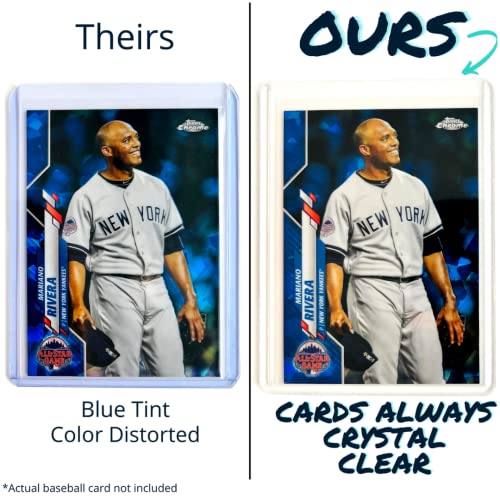 Breaker Bros 75pt Thick 3" X 4" No Blue Tint Crystal Clear 75pt Thick 25ct Toploaders for Cards | 25 Count 75pt Thick Top Loaders for Cards Sleeves Trading Card Protectors