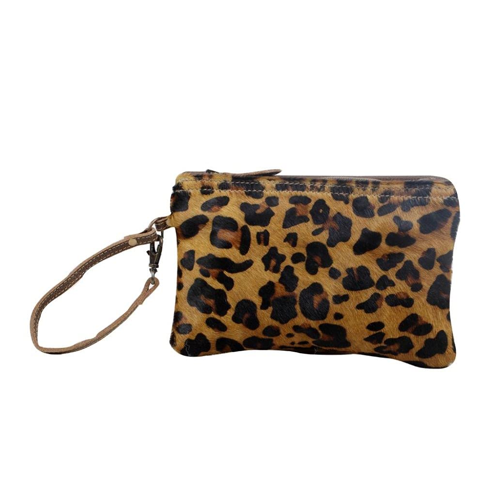 Myra Bag Designer Touch Cowhide Pouch Upcycled Cowhide & Leather S-2825