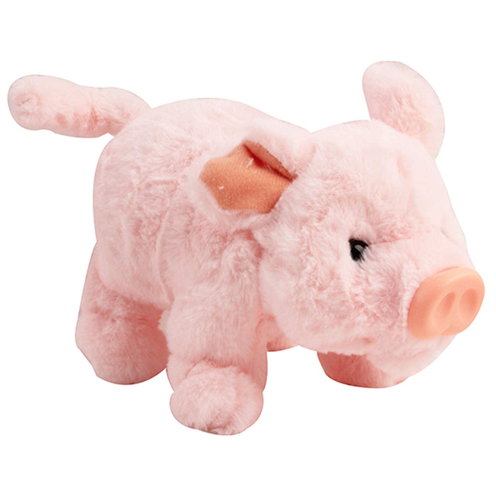 Vokodo Playful Piggy Walks Makes Sounds Wiggles Nose and Wags Tail Interactive Pig Kids Soft Cuddly Electronic Pet Battery Operated Animal Toys Great Gift for Preschool Children Boys Girls Toddlers