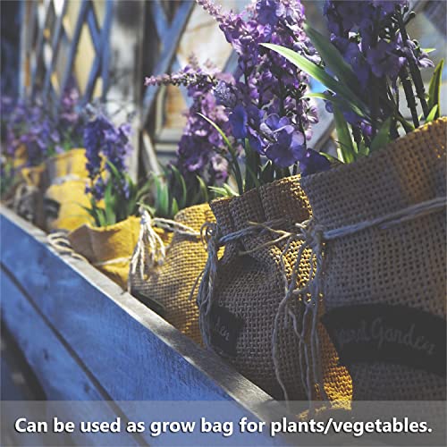 HAMBOLY 5 Packs Large Burlap Bags 24" x 40" Potato Sacks Reusable Storage Bags Races Game Bags
