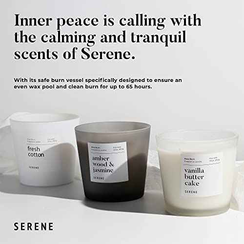 Hidden Label Large Scented Candle, Vanilla Butter Cake, 30oz 3 Wick Huge Candle, Serene Collection Slow Burn Natural Soy Candles for Home Scented