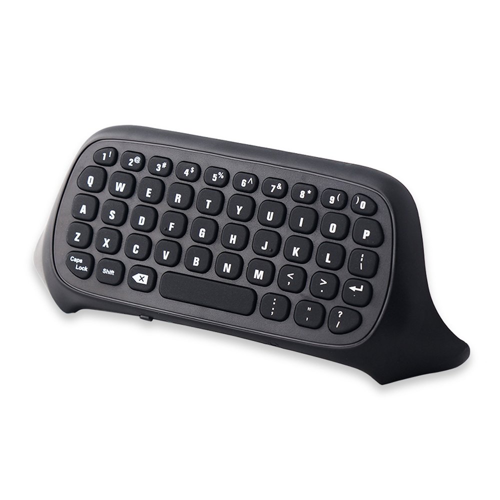 Megadream Xbox One USB 2.4Ghz Mini Wireless Qwerty Keyboard Gaming Chatpad Keyboard for Microsoft Xbox One and Xbox One S Controller PC - [Audio Compatible] - Black