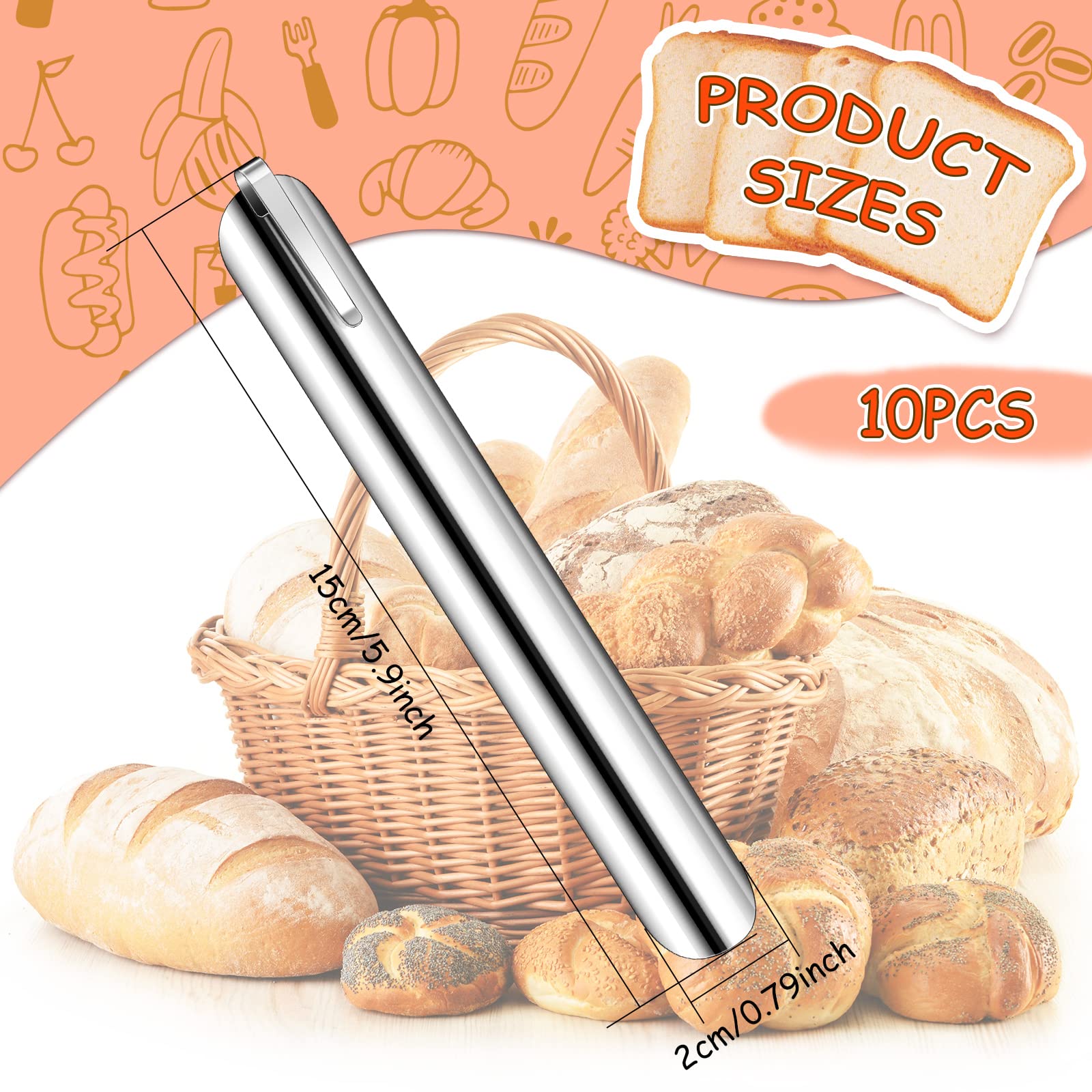 Crumbers for Servers, Table Crumb Sweepers Bread Crumber Cleaner Stainless Steel Table Crumbers for Tablecloth in Restaurants and Homes, Servers, Waiters, Waitresses Tool Accessories(Silver, 10)