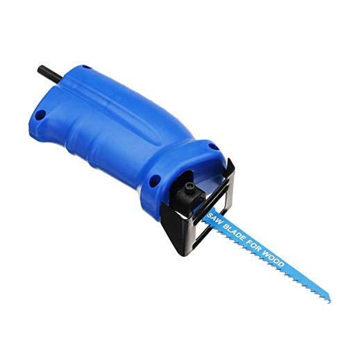DENESTUS Portable Reciprocating Saw Adapter with Extra 3 Reciprocating Saw Blades 9mm Connecting Rod and Ergonomic Handle Electric Drill for Wood Metal Cutting