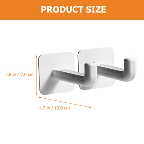 DOITOOL Laundry Organizer 2pcs Clothes Hanger Hooks Coat and Hat Hook Wall Hooks Single Wall Mount Hanger Closet Organizers for Clothes Hats Towel Purse Key Robes Bathroom Kitchen Hangers