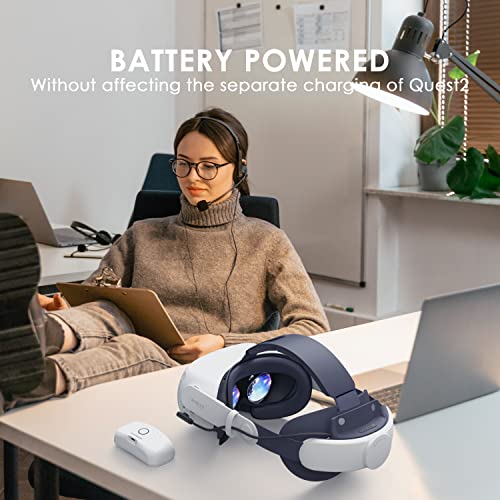 BOBOVR M1 Plus Head Strap with Battery,Compatible with Meta Quest 2,Elite Strap for Enhanced Support and 5200mah Hot-swappable Battery Pack Design