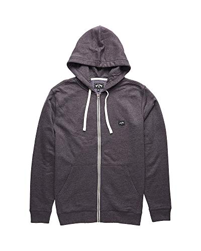 Billabong mens Classic Zip Fleece Hoody Hooded Sweatshirt, Black Texture, Large US