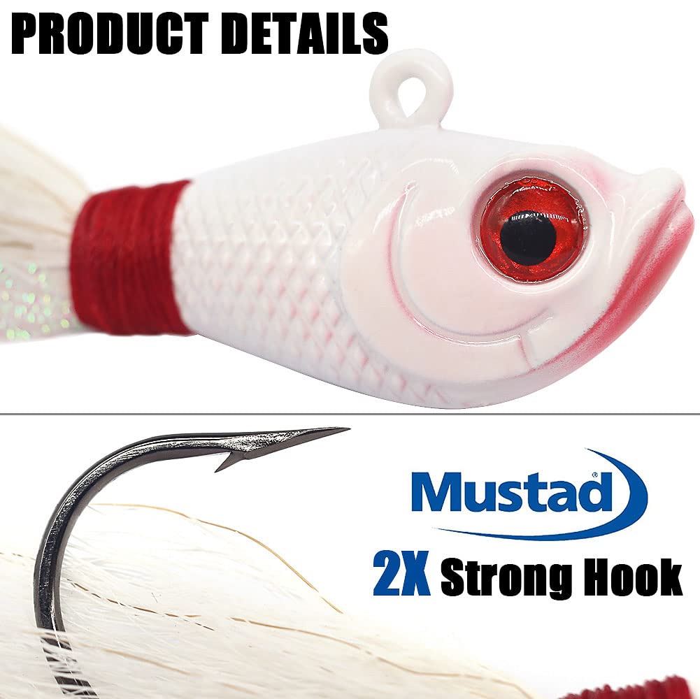 Bucktail-Jigs-Saltwater-Hair-Jigs-Head -Fishing-Lures-Assorted Kit