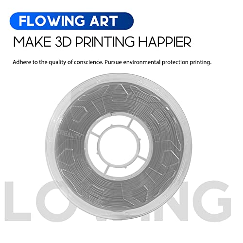 Creality PLA Filament 1.75mm, Ender Upgrade CR Series 3D Printer PLA, 1kg(2.2lbs)/Spool, Dimensional Accuracy ±0.03mm, Fit Most FDM 3D Printer(Silver PLA)