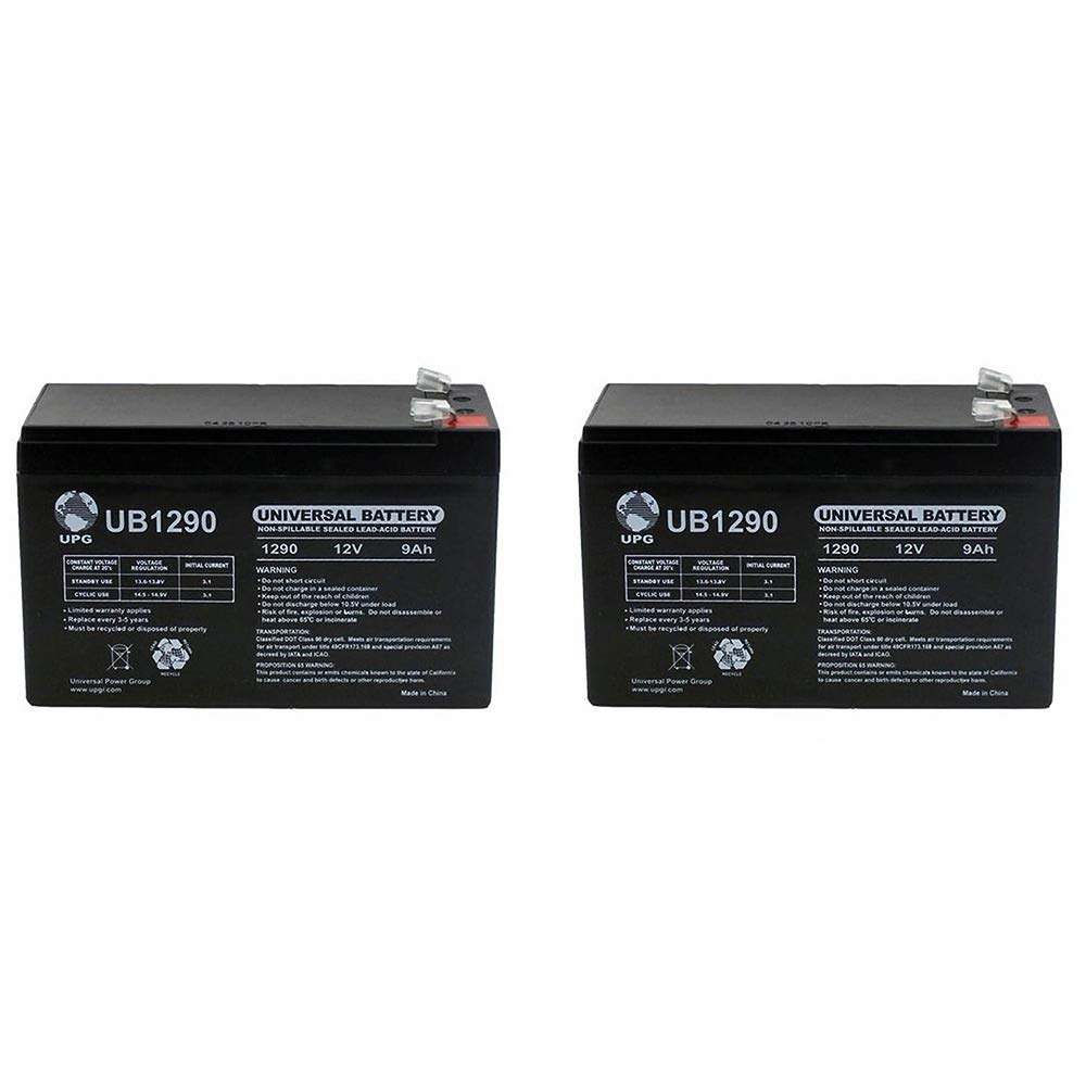 UB1290 12V 9Ah Compatible Battery for APC UPS Computer Backup Power - 2 Pack