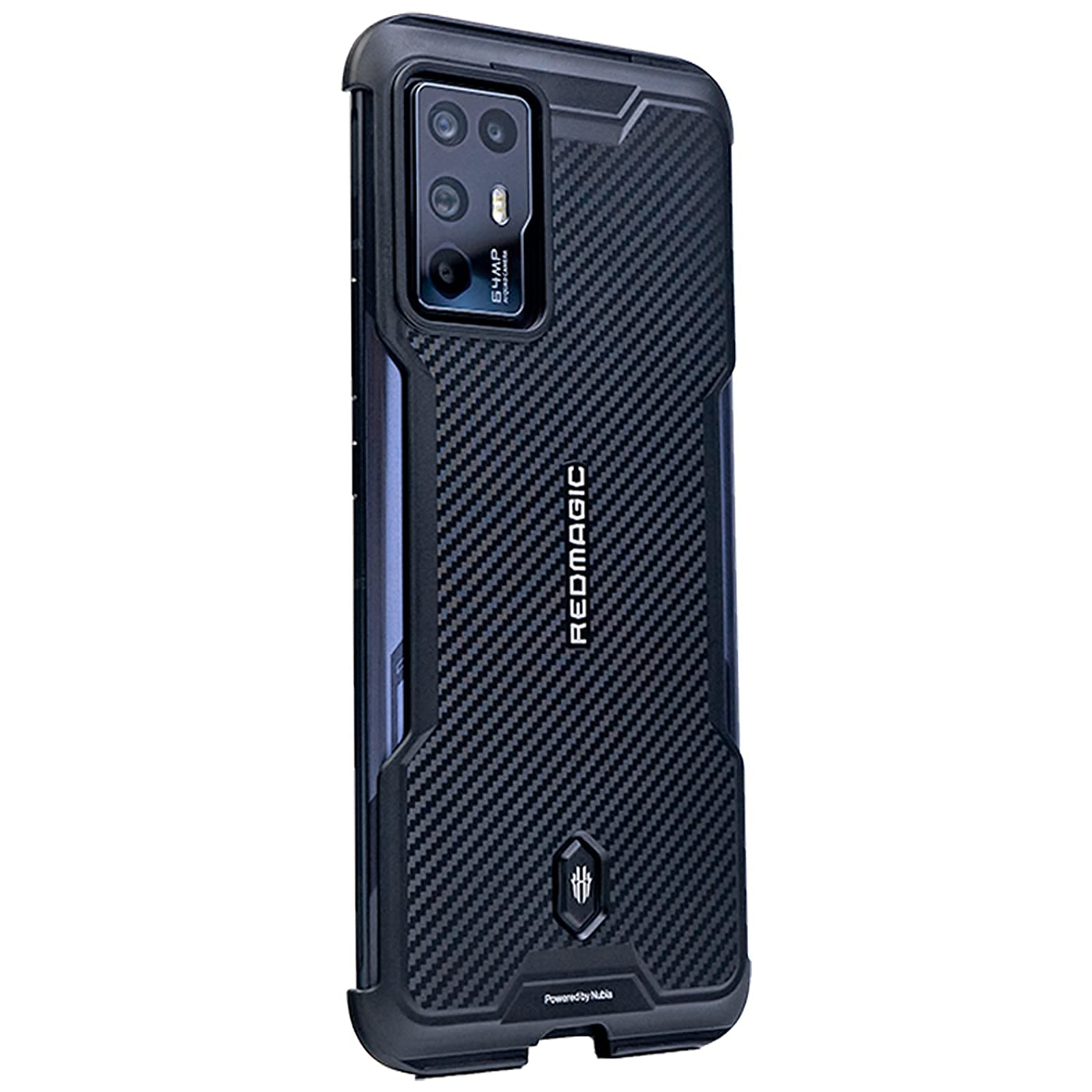 nubia REDMAGIC 6R Pro Handle Protective Case, Flexible TPU Cover Anti-Scratches Shockproof Phone Case Compatible Red Magic 6R/6 Racing, Black
