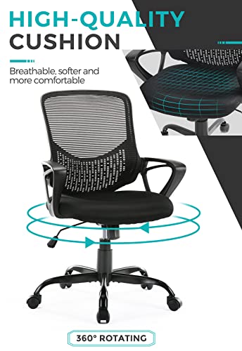Ergonomic Office Chair Mesh Back Office Desk Chair Computer Chair Mid Back Task Chair for Home Office Gaming