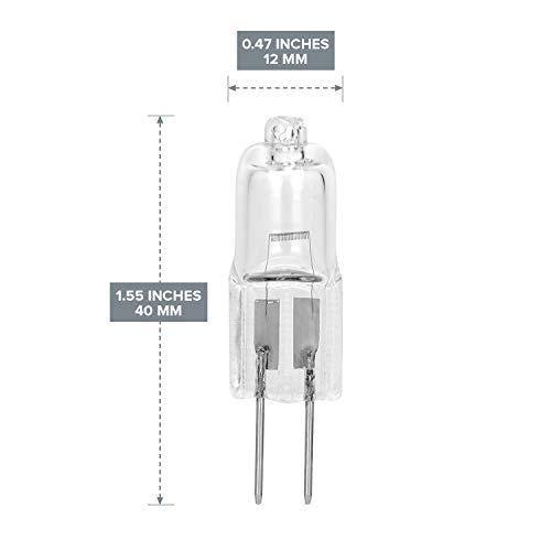 Pack of 10 - 10 Watt 6V JC G4 Base Halogen Lamp 10W Bi-Pin Light Bulbs 6 Volt JC Laboratory Optical Microscope Lab Equipment Scope Camera Flashlight Clinic Medical Dentistry Video Lighting Replacement