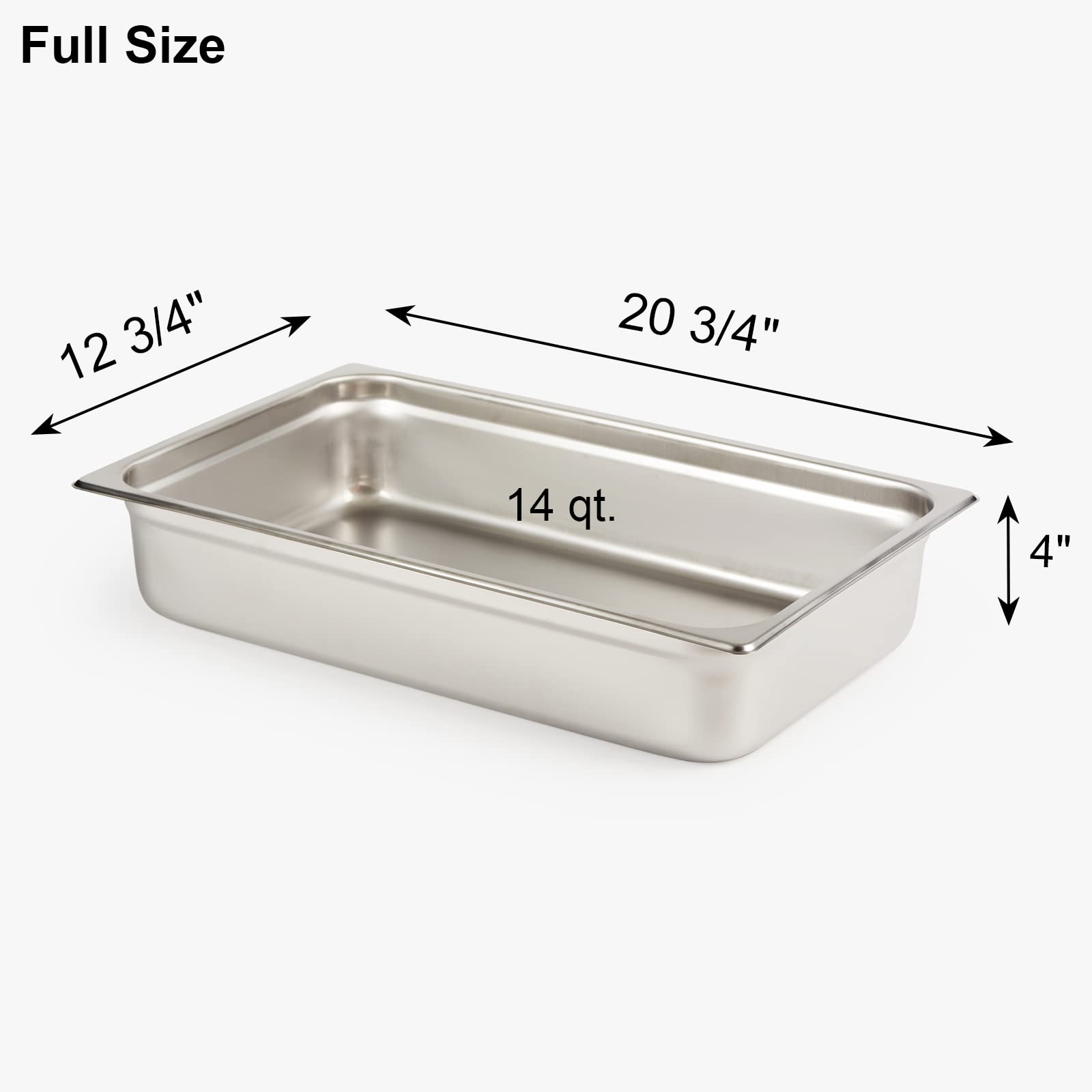 CURTA 6 Pack Anti-Jam Slotted Hotel Pans with Lids, Full Size 4 Inch Deep, NSF Commercial 18/8 Stainless Steel Chafing Steam Table Food Pan with Covers