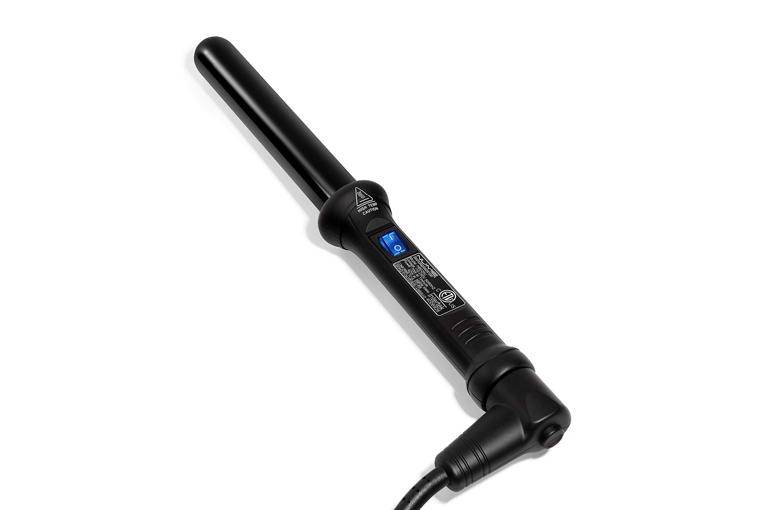 NuMe Classic Ceramic Curling Wand - Tourmaline 25mm Barrel Hair Curler, Negative Ion Conditioning, Far Infrared Heat - All Hair Types