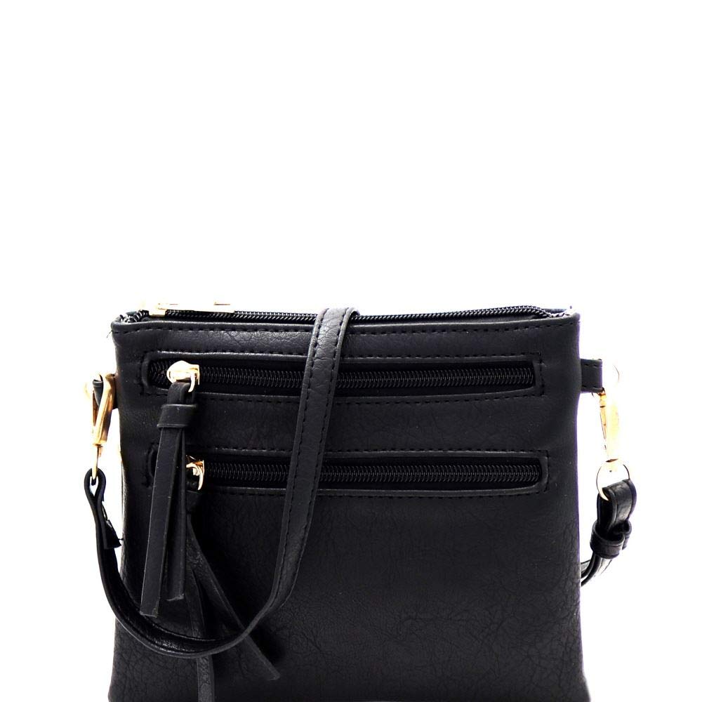 Multi Pocket Versatile Cross Body Black