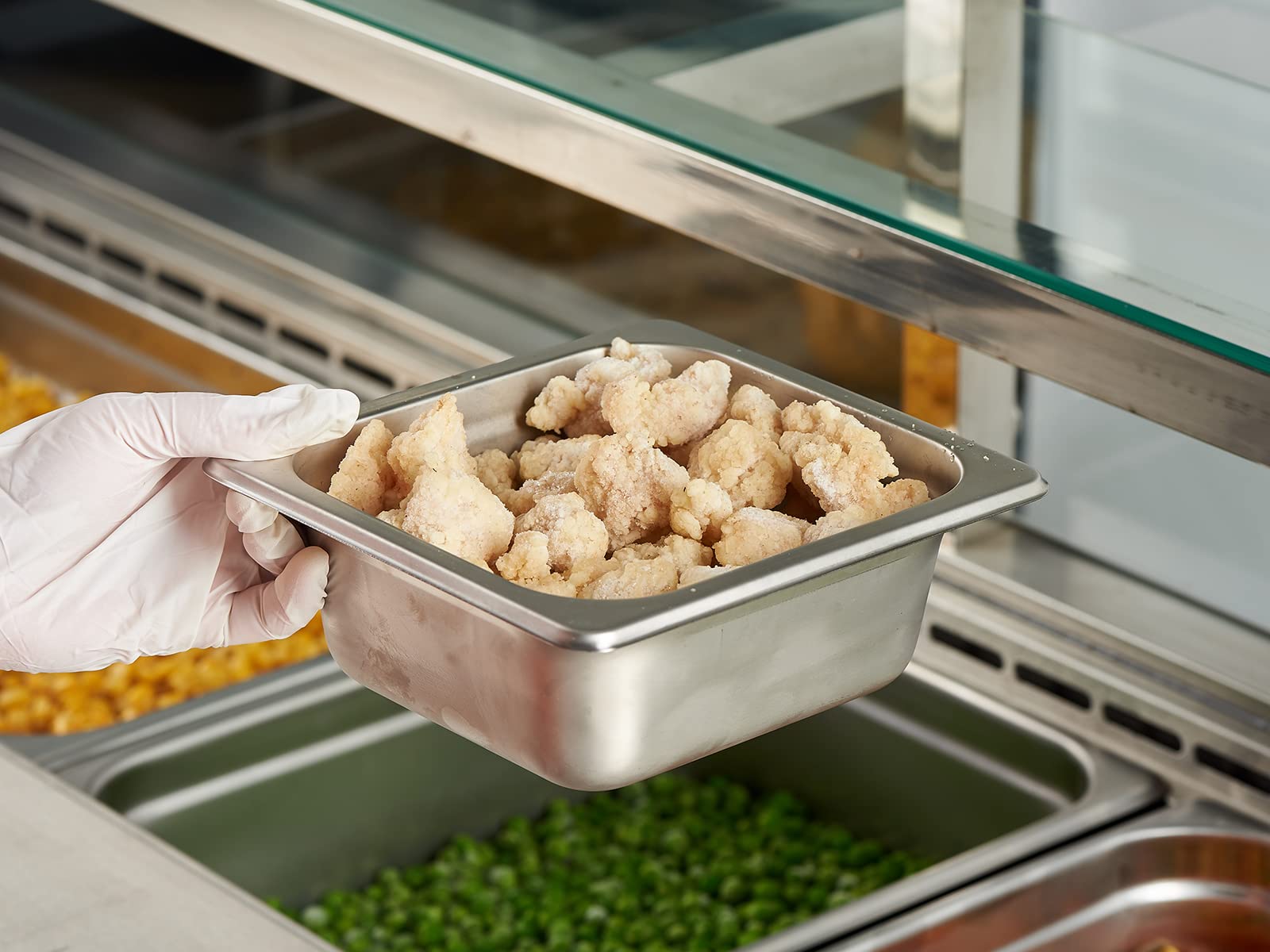 CURTA 6 Pack Anti-Jam Slotted Hotel Pans with Lids, 1/6 Size 2 1/2 Inch Deep, NSF Commercial 18/8 Stainless Steel Chafing Steam Table Food Pan with Covers
