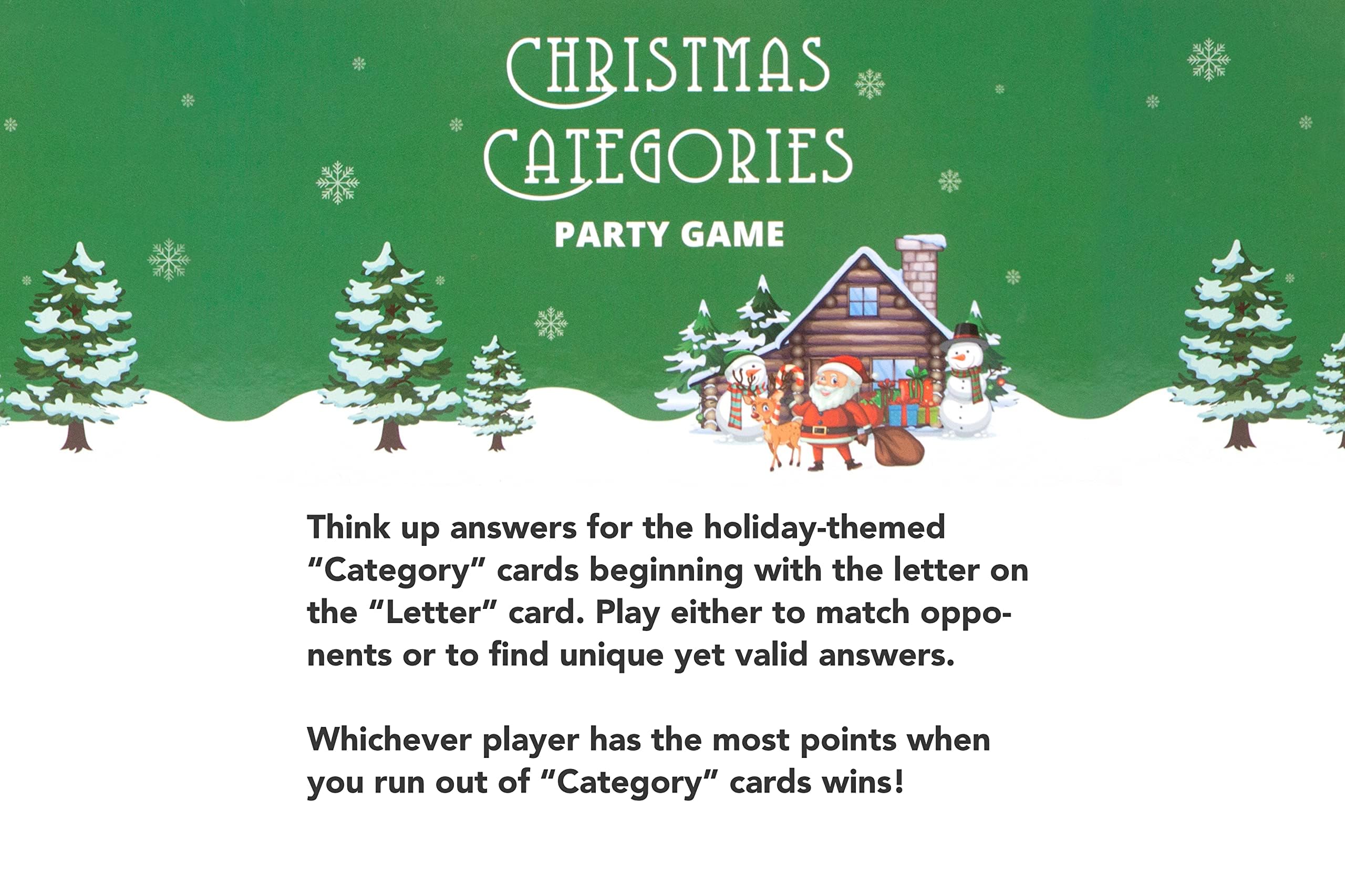 Better Dweller Christmas Categories, Fun Party Game for Card, Trivia and Board Game Lovers This Holiday Season